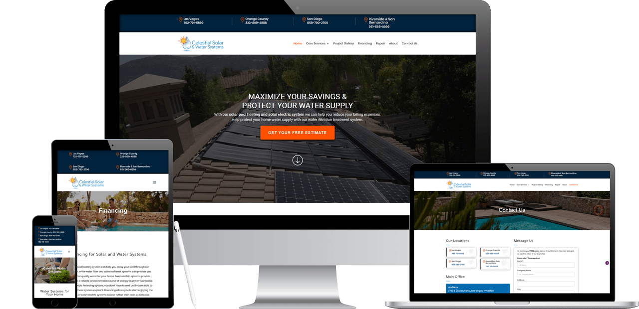 Celestial Solar & Water Systems Website Redesign Project